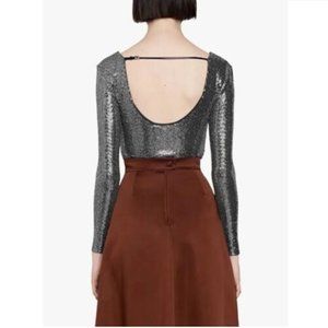 Gucci | Tops | Gucci Sequin Bodysuit Long Sleeves | Poshmark